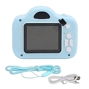 Rechargeable Camera, Single Lens Video Digital Camera 2 Inch IPS Screen Multiple Filters for Birthday Gift (Blue)