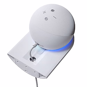 All-new Echo Dot (5th Gen, 2022 release) Bundle. Includes Echo Dot (5th Gen, 2022 release) | Glacier White & the Made For Amazon Wall Mount | White