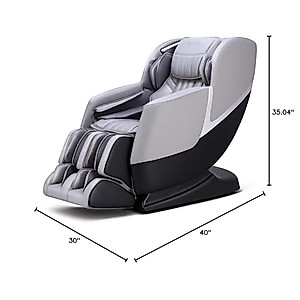 MYNTA 2024 Upgraded 3D Massage Chair, Full Body Massage Chair Recliner with Zero Gravity, Body Scan, Thai Stretch, Heat, Airbags, Bluetooth Speaker, Fully Assembled, MC2100 (Grey)