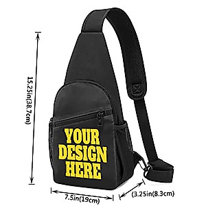 Custom Sling Bag Custom Bags Crossbody Bags Chest Bag For Men Women Personalized Shoulder Backpack Design Your Own Travel Bag Hiking Daypacks With Text Image Sling Backpack Multipurpose Shoulder Bag