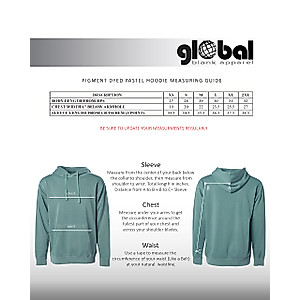 Global Blank Mens Hoodie Pullover Sweatshirt for Men and Women Hoodies, Green, Medium