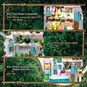 600PCS Flower House Building Blocks,Creative Ideals Floweres Shop Building Blocks, Best Choice for 6+ Boys, Girls or Adults