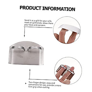 Yardwe 12 Pcs Vegetable Hand Guard Thumb Protector Small Wisking Tool Chopping Thumb Protector Cutting Food Finer Shield Chopping Finger Protector Stainless Steel Finger Protector