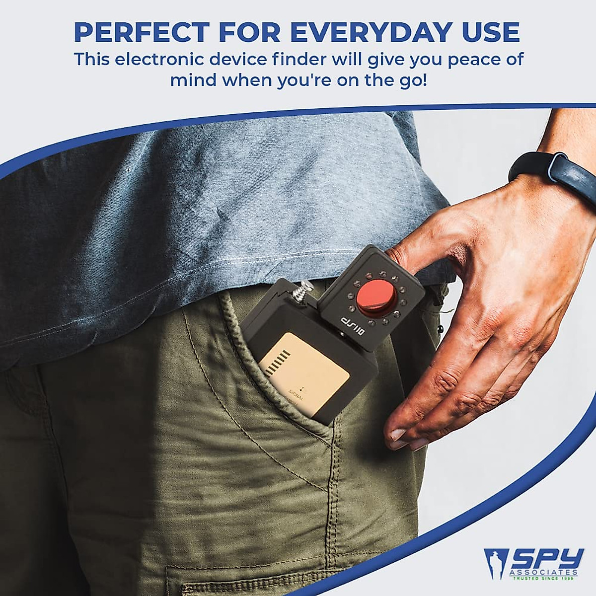 Spy Hawk Maxi-Tech Personal Hidden Devices Detector - Perfect for Detecting Hidden Cameras, Hidden GPS Trackers, Computer Transmitters, and Audio Bug Detector - Anti-Spy RF Detector Up to 10 GHz