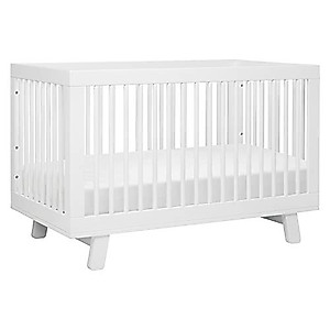 Babyletto Hudson 3-in-1 Convertible Crib with Toddler Bed Conversion Kit in White, Greenguard Gold Certified , 53.75x29.75x35 Inch (Pack of 1)