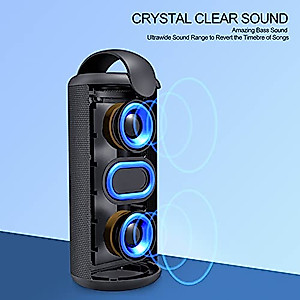 Bluetooth Speaker, ZEALOT Portable Bluetooth Speaker, Wireless Speaker with 20 Hours Playtime, Dual Pairing, Loud Stereo, Hiking Bluetooth Speaker with Hand Strap, Outdoor Speaker for Cycling & Travel