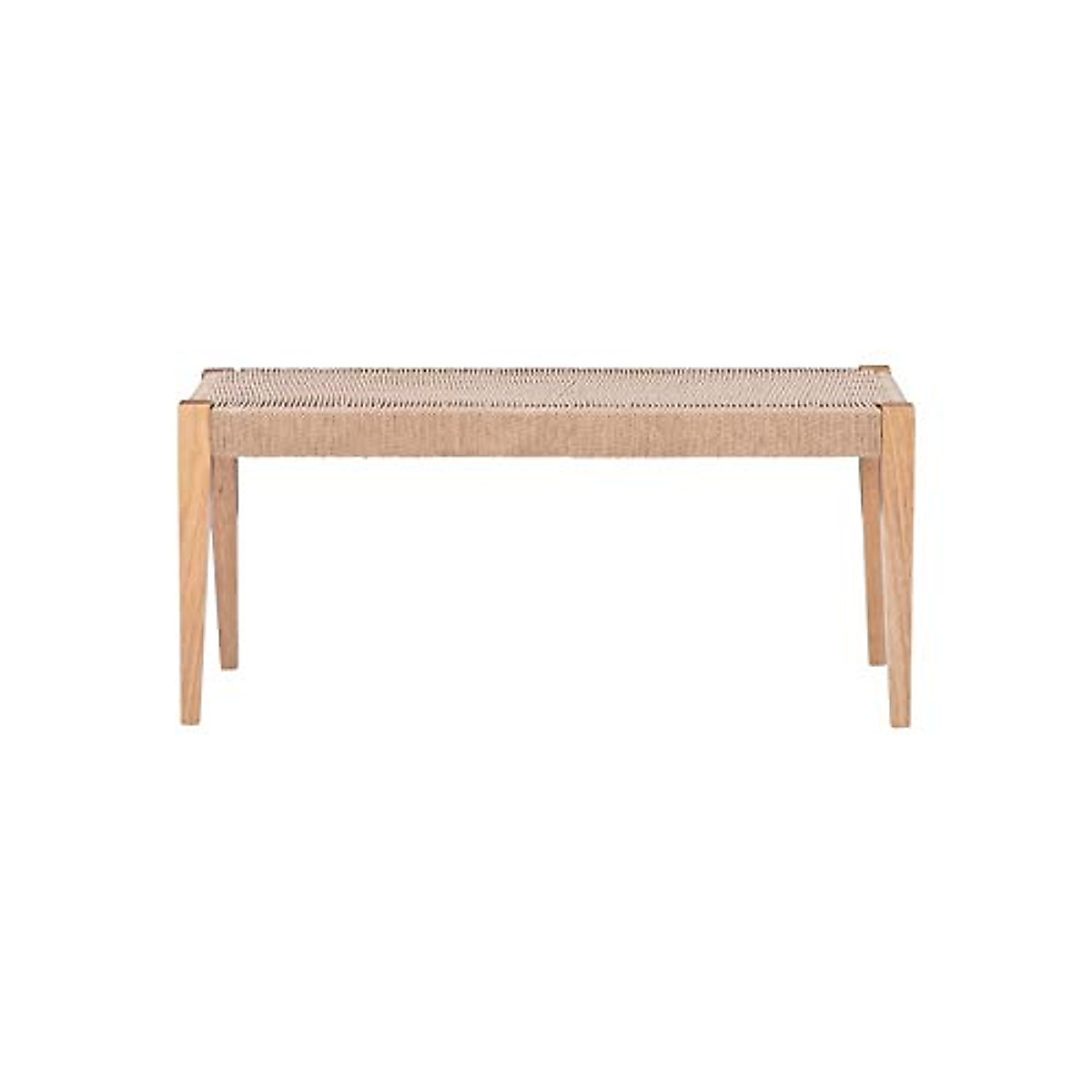 Powell Linon Patty Wood Dining Bench in Natural Brown
