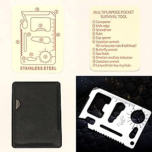 Multitools Set with Gift Box (Multi-Function Card, Multitool Key with Key Ring and Clip, Mini Multitool Plier).