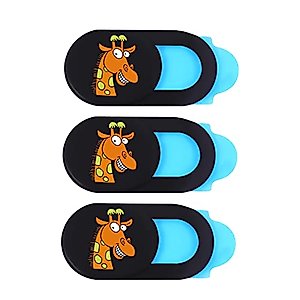 SOLUSTRE USB Camera 3pcs Slider with for Safety Photo Professional Hood Laptop Webcam Covers Cap Tablet Blocker Slide Laptops Giraffe Cartoon Privacy Web Cover Protectors Camera and Lens Ipads