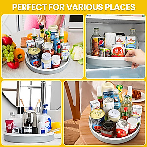TRZZ Lazy Susan Turntable Organizer - 12-Inch Rotating Tray for Spices and Condiments Storage - Organize Kitchen and Fridge with Storage Container for Fridge, Pantry, and Cabinet - 1 Pack