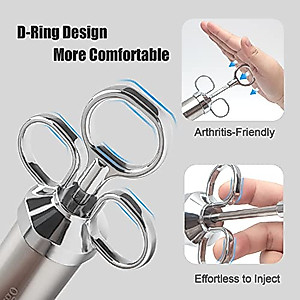 Ofargo Meat Injector, Meat Injectors for Smoking, 3 Marinade Injector Syringe Needles; Injector Marinades for Meats, Turkey, Beef; 2-Oz, User Manual Included