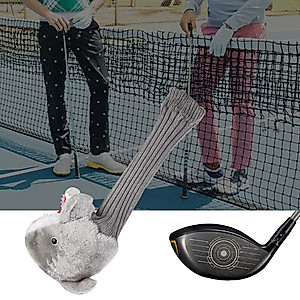 MAGT Golf Head Cover, Shark Head Golf Club Cover Cute Animal Golf Headcovers for 3 and 5 Wood Driver (14.6 * 7.1 * 4.3 Inch)