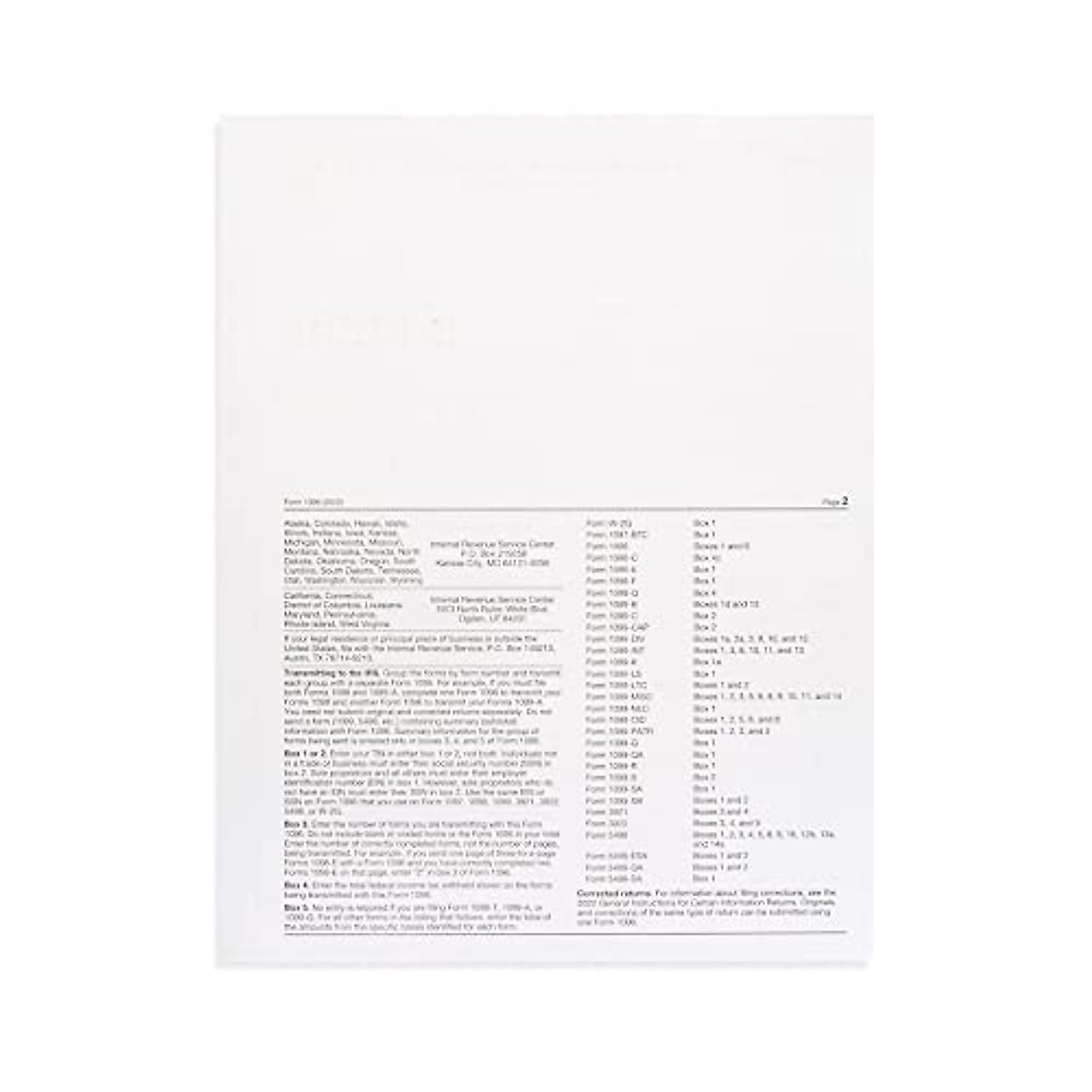 1096 Transmittal 2022 Tax Forms, 25 Pack of 1096 Summary Laser Forms, Compatible with QuickBooks and Accounting Software