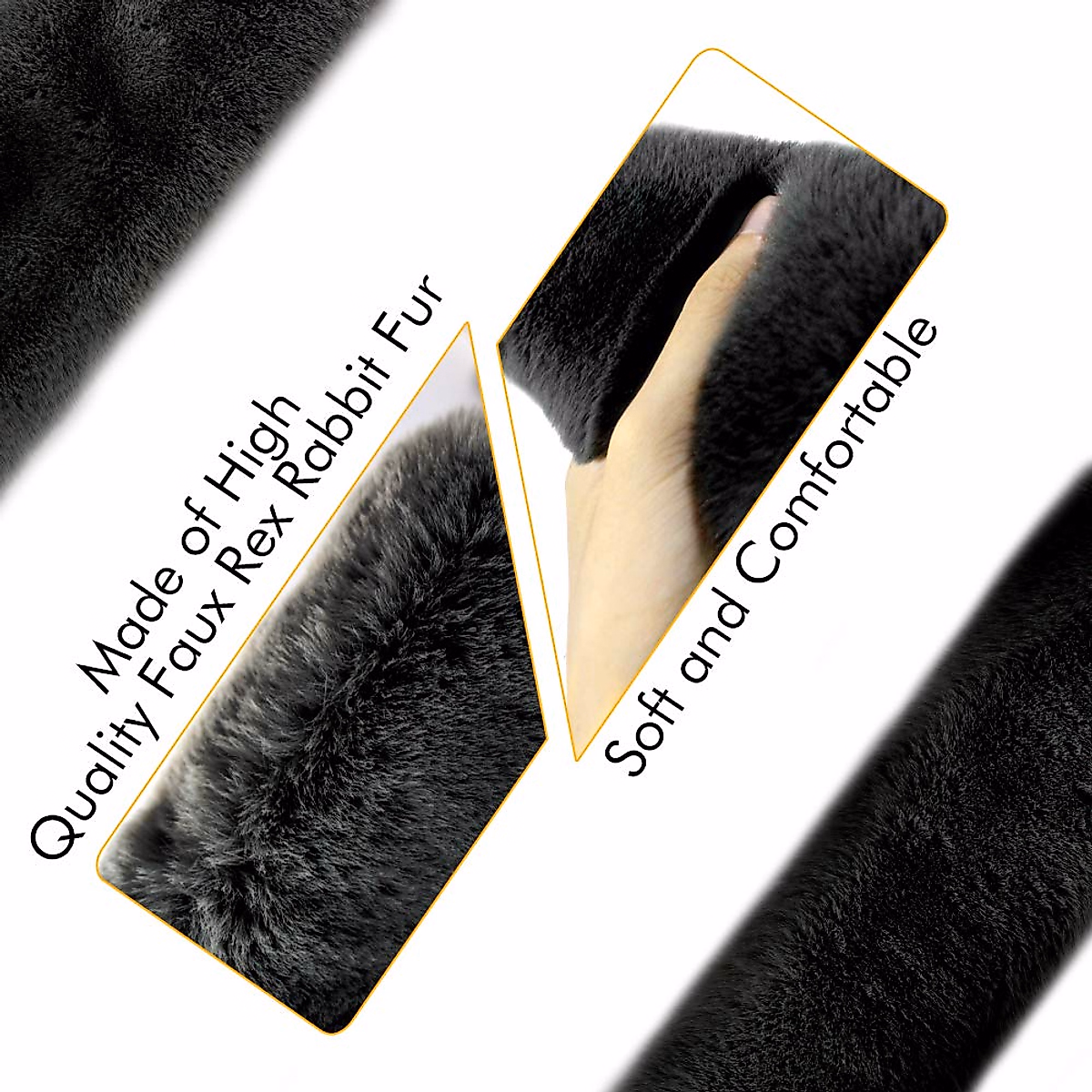 GAMPRO Car Seat Belt Pad Cover, 2-Pack Soft Car Safety Seat Belt Strap Shoulder Pad for Adults and Children, Suitable for Car Seat Belt, Backpack, Shoulder Bag