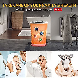 Lagute iSnug Towel Warmer for Bathroom, with 3-Level Timer, Warning Alarm & RGB Light, Auto Shut-Off, 5.3 Gal Heating Bucket for Bathrobe, Blanket, White