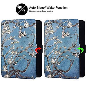 Case Compatible with Kindle Paperwhite Case Fits 10th Generation 2018 Released eBook Reader Covers Smart Accessories PU Leather Kindle Covers - Book Cover