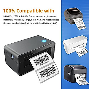 AKOGIRSE 3"x1" Multipurpose Barcode/FNSKU/UPC/FBA Direct Thermal Label, 12 Rolls/15600 Labels, Perforated, Strong Adhesive Shipping Label Compatible with Rollo & Zebra Desktop Printer, BPA&BPS Free
