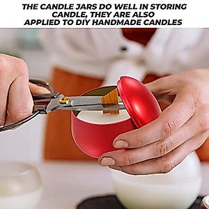 Sewroro 12pcs Candle Jar Candle Making Container Iron Candle Tins Belly Candle Tins Metal Candle Container DIY Scented Candle Tins Small Tin Cans Cream Jar Candle Making Jars Tin Jar