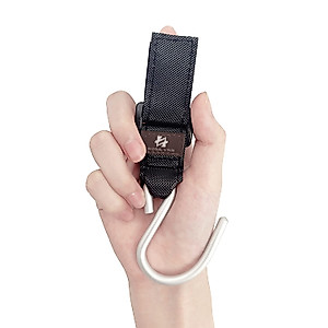 Homlynn Baby Stroller Hooks Diaper Clip Straps Stroller Accessory Baby Buggy Hooks, Premium Leather Hooks for Shopping Cart, Stroller, Rollator, Baby Walker(2 Pack,Brown)