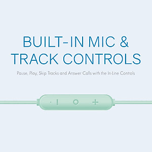 Realm Lightning Earbuds for iPhone Apple MFi Certified Headphones with Lightning Connector in Ear Headphones with Built in Microphone Hands Free Calling and Track Controls Green