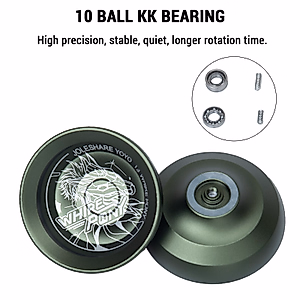 Lixada Yoyo Ball Aluminum Alloy with Responsive and Unresponsive Bearings+Yoyo String+Glove, Yo-yo Ball Set Professional Portable Durable for Beginner Competition