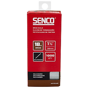 SENCO AX17EAAR 1-1/2" 18 Gauge Brad Nails, Galvanized Finish 1,000 Count Pack