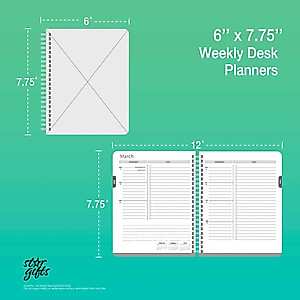 Ladybug Party | 2024 6 x 7.75 Inch 18 Months Weekly Desk Planner | July 2023 - December 2024 | StarGifts | Planning Stationery
