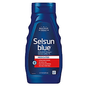 Selsun Blue Shampoo Naturals Dandruff Medicated 11 Ounce (325ml) (3 Pack)