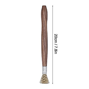 Wooden Handle Bonsai Cleaning Wire Brush, Rust Proof Garden Pot Cleaning Tools Gardening Supplies