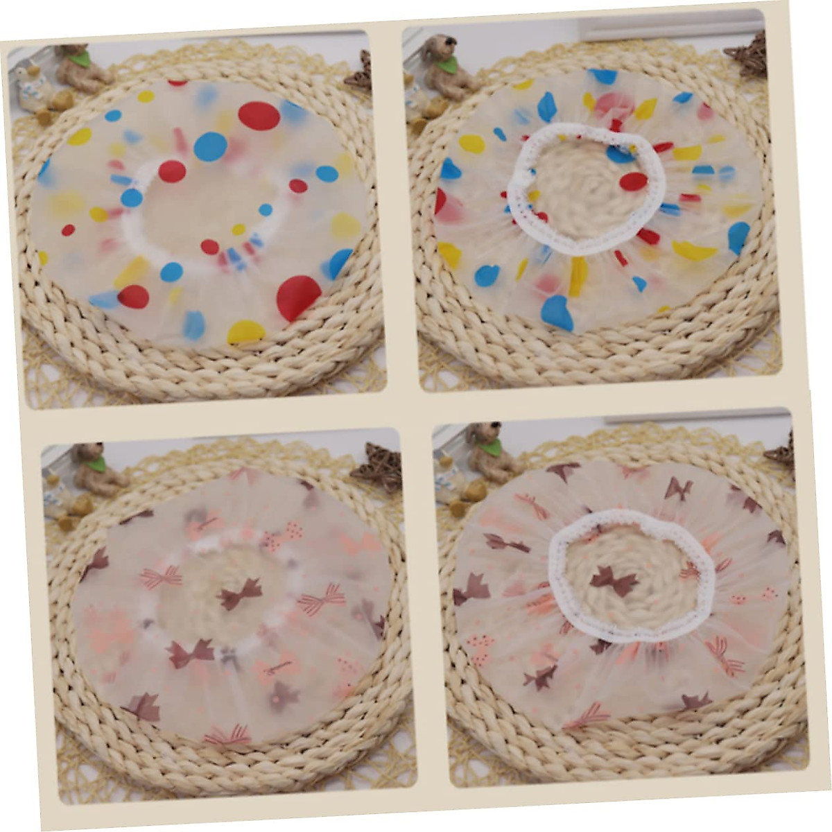 10pcs Shower Hat for Bath Visor for Bath Cap Hair Head Cover Satin Bonnet Wrap Shower Cap Hair Protective Caps Bath Hat Bathing Cap Take a Bath