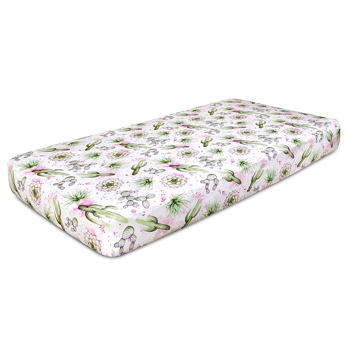 Cactus Design Crib Sheet | Extra Soft Jersey Knit Cotton | Southwest Theme