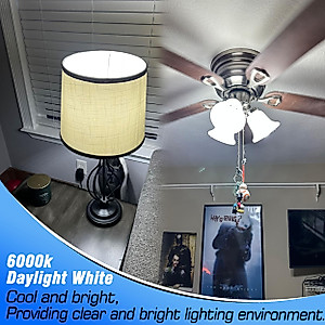 E26 LED Candelabra Light Bulb 10W Equivalent 100W 6000K Daylight White 1200lm E26 Edison Base LED Corn Bulbs for Refrigerator Chandelier Pendant Ceiling Fan Lighting Wall Sconces, Non-dimmable, 2 Pack