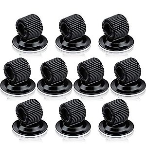 Pen Holder Clips Manganese Steel Pen Holder Self Adhesive Pen Pencil Organizer with Adjustable Spring Loop for Refrigerator Whiteboard Erase Board and Bulletin Board Map (10)