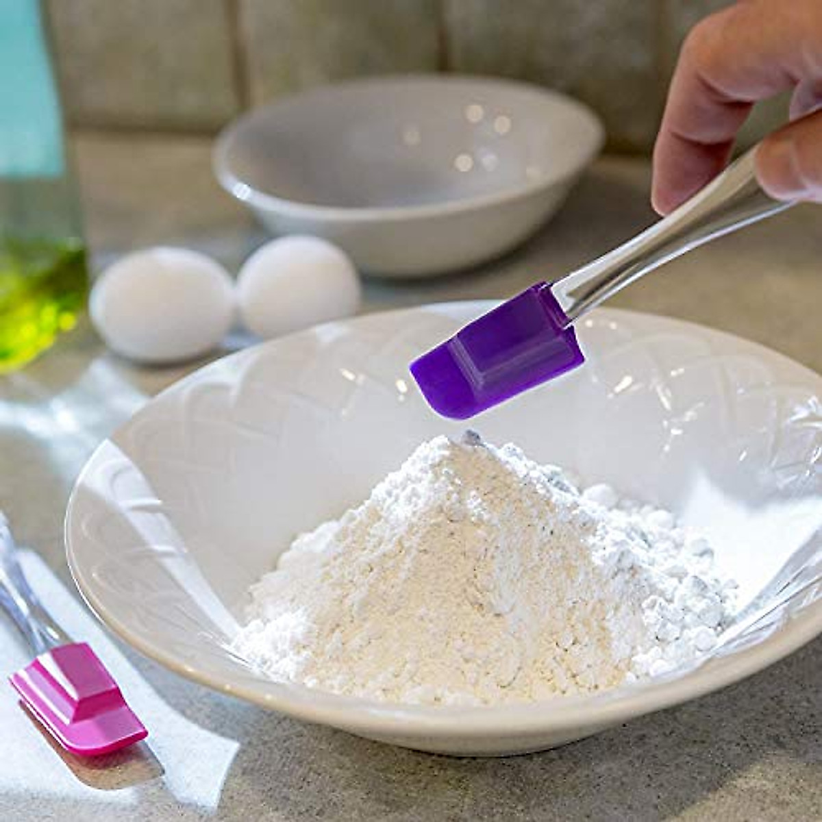 Mini Spatulas Set - 10 Piece Heat Resistant Silicone Spatula - Pro-Grade Multipurpose Kitchen Tool for Baking, Cooking, Mixing, and More - Non-Stick, Dishwasher Safe Bright and Colorful Small Spatula