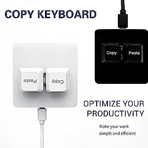BTXETUEL Copy and Paste 2-Key Keyboard SAYO OSU Keypad Hotswap One Handed Mechanical Gaming Keyboard Cherry Switch RGB Backlit Mini USB Keypad for macros or Rhythm Games