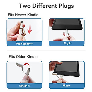 Charger Cord Replacement for Kindle Fire, Paperwhite, Amazon Fire Tablet, Oasis e-Reader - White 6 ft