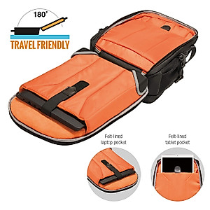 EVERKI Concept 2 Premium Business Professional 17.3-Inch Men Laptop Backpack, Ballistic Nylon and Leather, Travel Friendly (EKP133B)