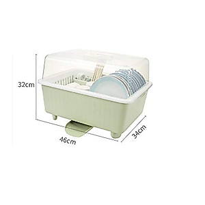 STRAW Plastic Tableware Drain Rack, Kitchen Tableware Drain Cabinet Support Rack Modern Tableware Rack Storage Box