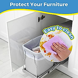 Loiion Clear Wall Protector, Non Adhesive Static Cling Removable Contact Paper, Plastic Stickers for Kitchen & Office from Trash, Chair Back, Wallpaper, Furniture, Door Scratch Dog Cat 6.6ft