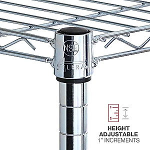 Alera ALESW843614SR Residential Wire Shelving Four-Shelf 36w x 14d x 54h Silver