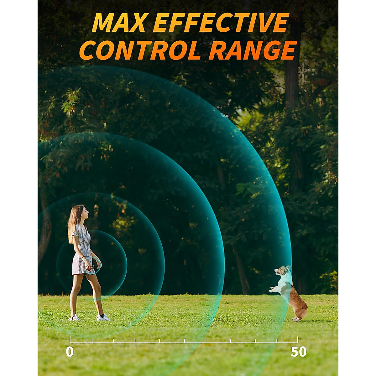 eladyne Ultrasonic Dog Bark Deterrent Devices, Anti Bark Dog Training & Behavior aids-3X Sonic Emitters 4 Modes 50ft Range Control－Barking Silencer Indoor & Outdoor, Rechargeable