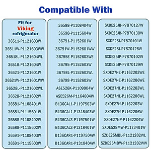 C8983701 Refrigerator Thermistor Sensor Compatible with Viking Refrigerator 36511-P1121603W, 36511W-P1121603WW 36518L-P1121604WL 36518-P1121604W 36521-P1121601W - Replaces AP5313807, 956356