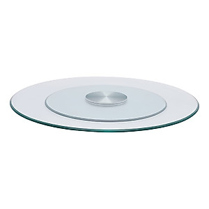 27.56" Glass Turntable Dining Table Round Tempered Glass Tabletop Rotating Tray Heavy Duty Turntable Dining Table Centerpiece Large Tabletop