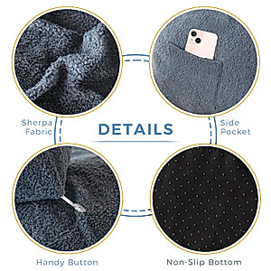 MAXYOYO Giant Bean Bag Chair with Pillow, Boucle Bean Bag Sofa for Adults,Large Upholstered Bean Bag Couch Lazy Sofa with Filler for Reading, Gaming