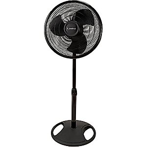 Lasko 16" Wide Area Oscillation Pedestal Fan, Black