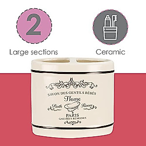 Home Basics Paris Collection 4 Piece Bathroom Accessories Set Featuring a Soap Dispenser, Toothbrush Holder, Tumbler, and Soap Dish