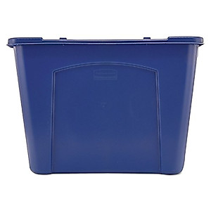 Rubbermaid Commercial 571473Be Stacking Recycle Bin Rectangular Polyethylene 14Gal Blue