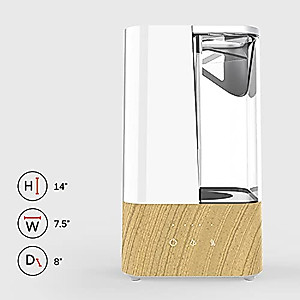 Sharper Image UHS2-SI Ultrasonic Humidifier with 1.5 Gallon Tank, 3 Levels of Warm or Cool Mist, Auto Shut, White, UHS2-SI – 1.5 gallon