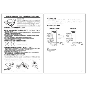AKT LIGHTING Commercial Emergency Light, UL Certified, White Emergency Light Fixture with 2 LED Square Heads Adjustable & Backup Batteries Exit Lighting