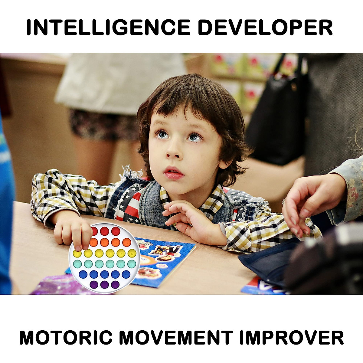 3 Pack Hard Shell Push Pop Push Pops fidgets Packs Squishy`s Sensory Fidget Toys Bubble Fidget,Pop Sound,Fidget Poppers Anxiety Stress Reliever,BPA-Free Popping Bubble Toys,Circle,Square,Heart